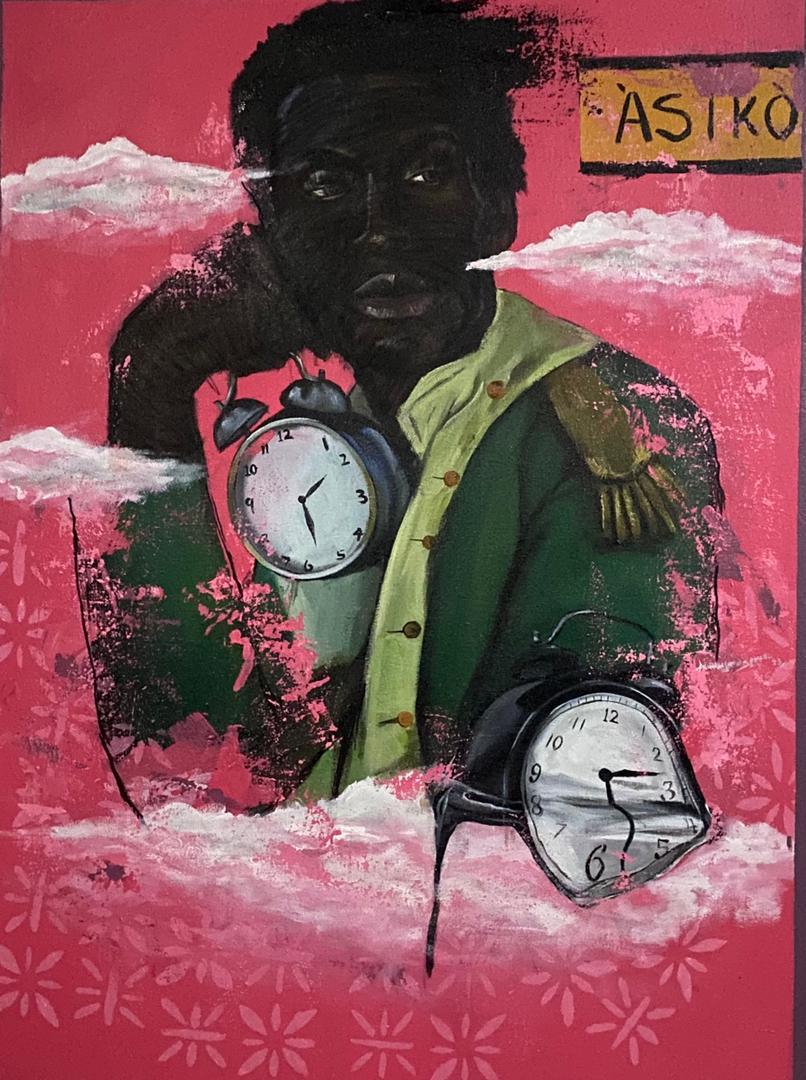 Asiko, Painting by Samuel Akinrujomu | AFRIKANIZM ART – Afrikanizm