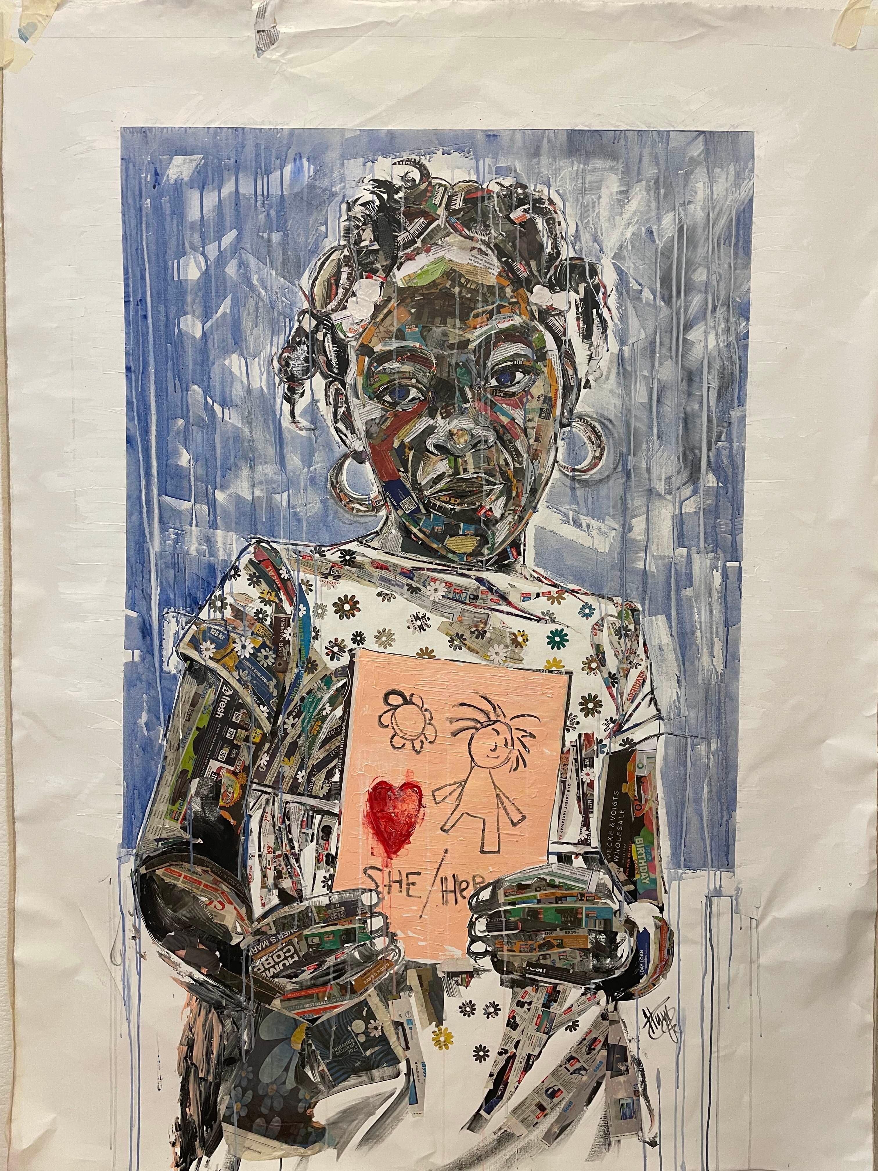 Girls Power, Collage by Hage | AFRIKANIZM ART – Afrikanizm