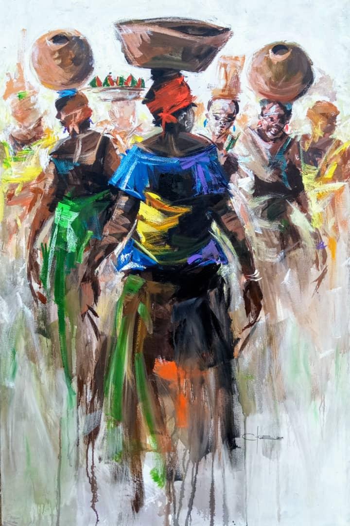 Make a Move, Painting by C-kle | AFRIKANIZM ART – Afrikanizm