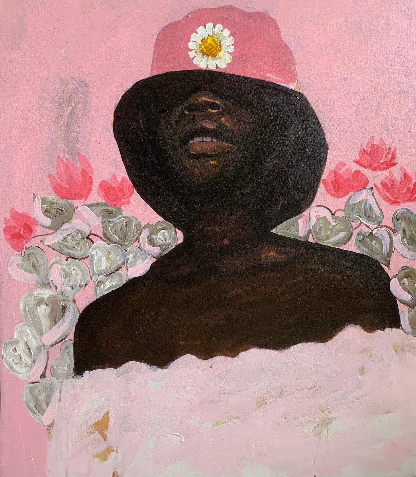 Pink Story, Painting by Adewole Damola | AFRIKANIZM ART