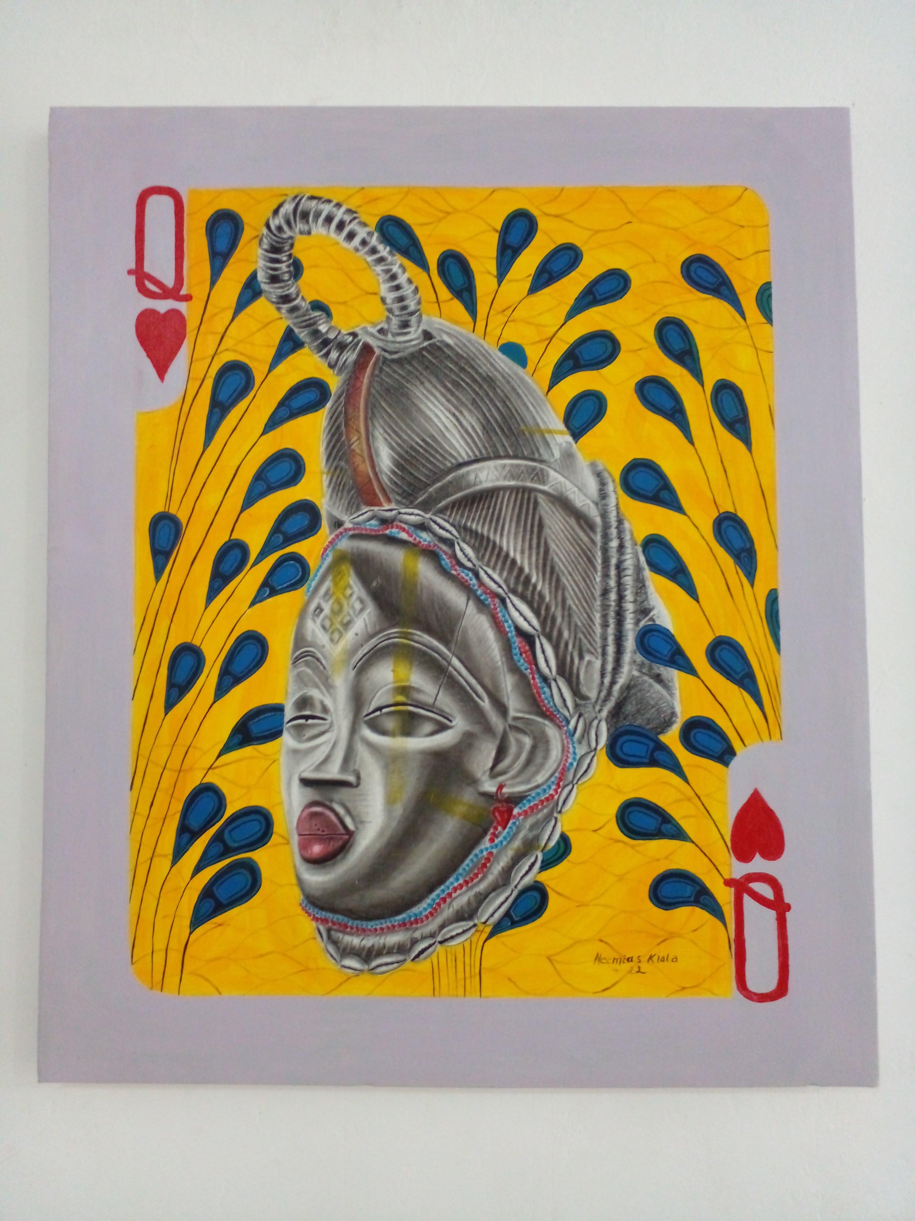 Queen BLACK PUNU (GABON), Painting by Neemias Kiala | AFRIKANIZM ART