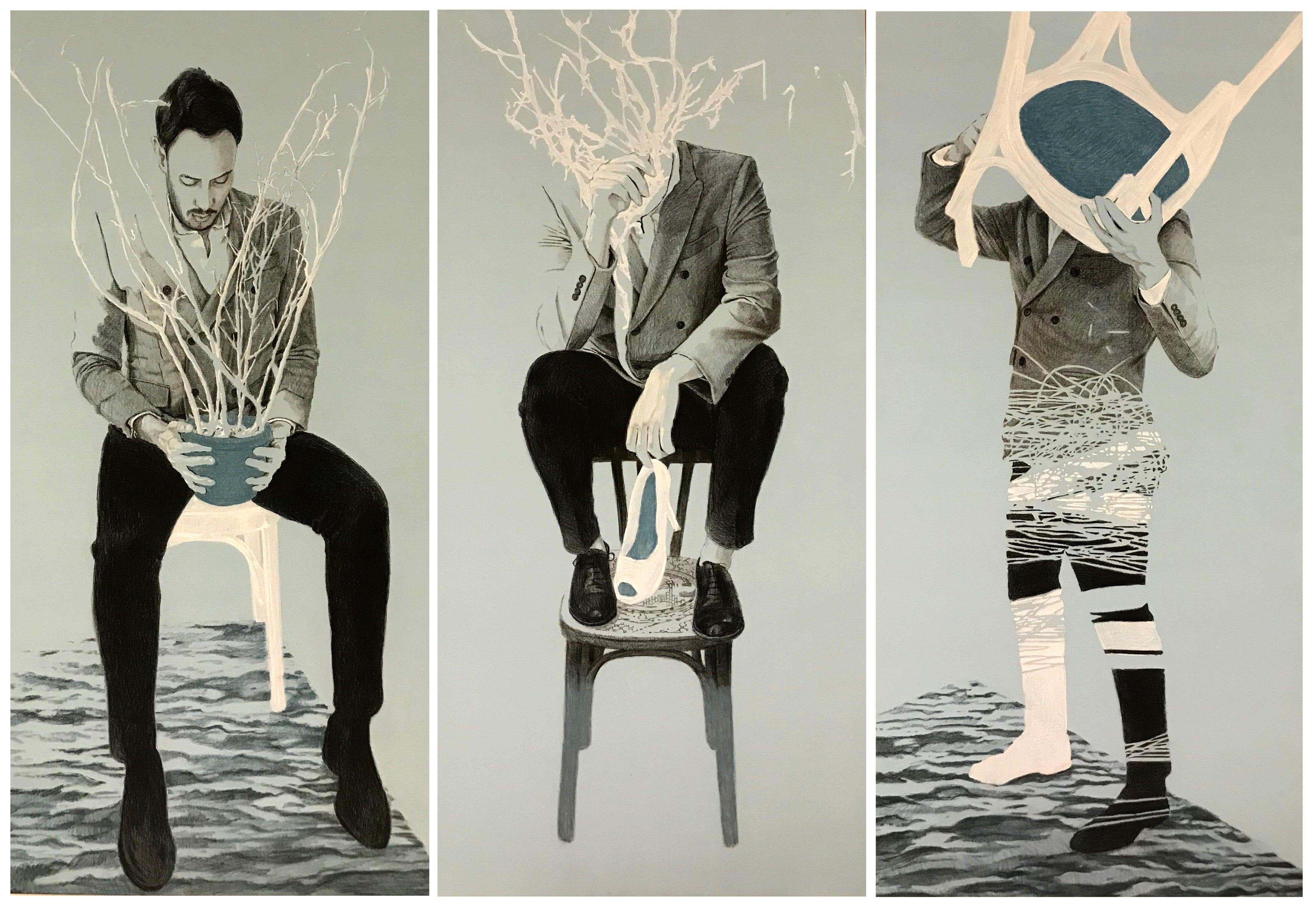 The Lover’s Trilogy, Drawing by Mohammed Eid | AFRIKANIZM ART